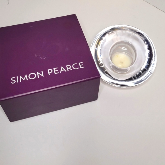 Simon Pearce | Accents | Simon Pierce Votive Candle Holder Love Live Laugh Signed Blown Glass ...